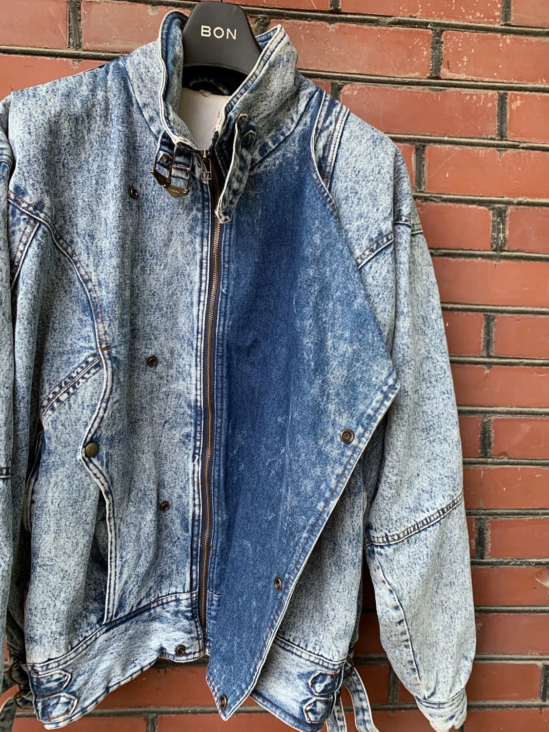 80's denim biker jacket 오버핏 | 후루츠패밀리