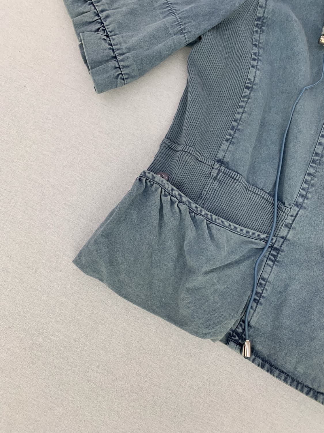 Denim String Collar Jacket | 후루츠패밀리