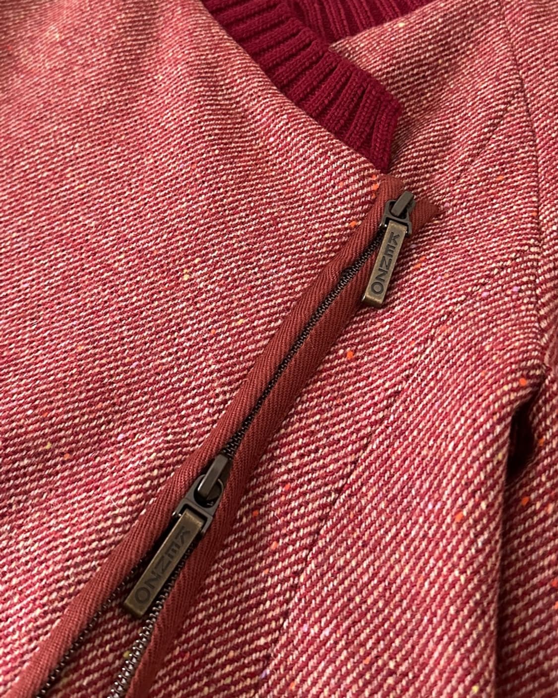 red knit rider jacket | 후루츠패밀리