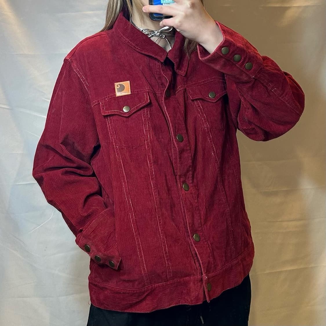 Carhartt deep red corduroy jk | 후루츠패밀리