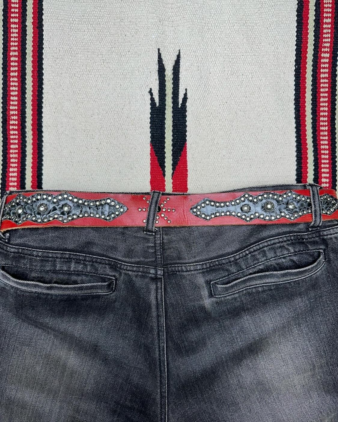 python leather stud belt | 후루츠패밀리