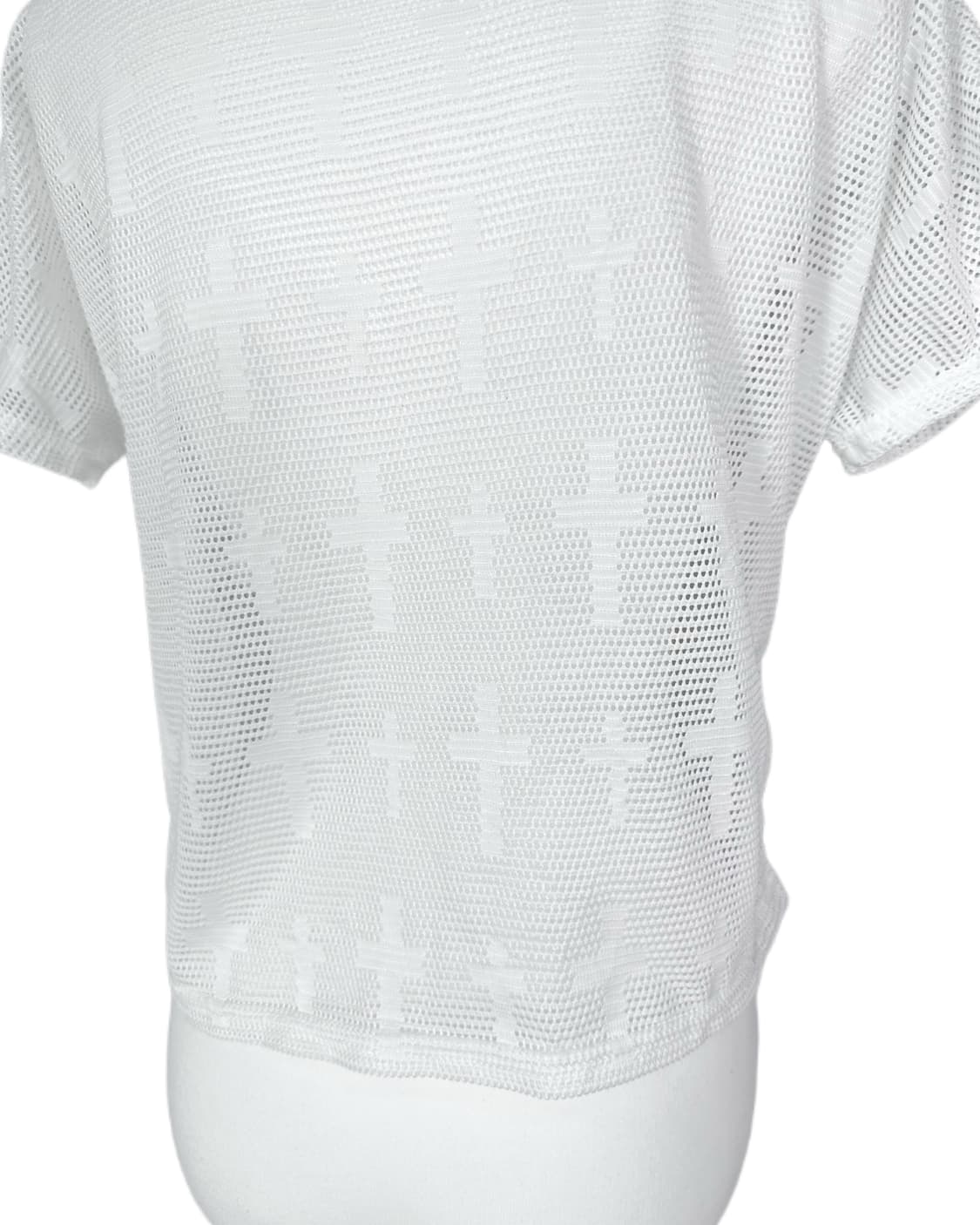 white cross net crop t-shirt | 후루츠패밀리