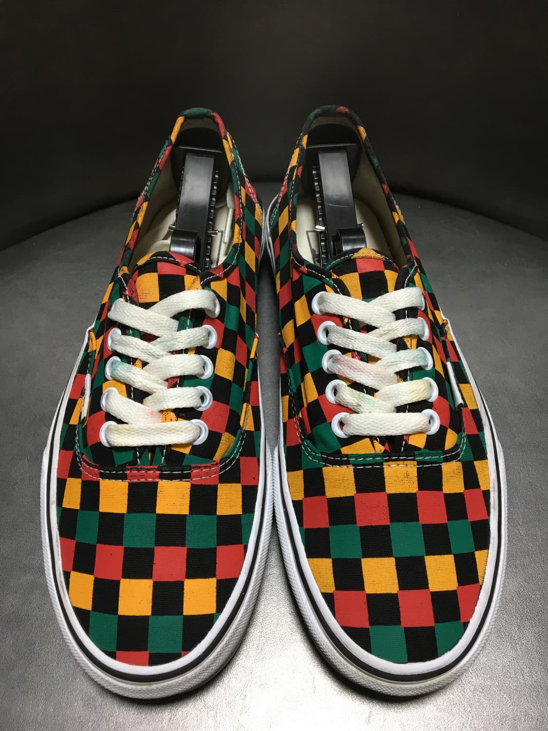 [265mm] 반스 어센틱 워시드팩 블랙 멀티 체커보드 | 후루츠패밀리