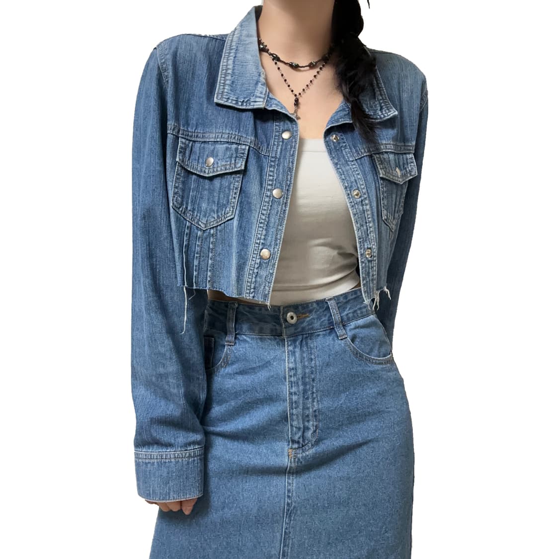 Custom denim shirt | 후루츠패밀리