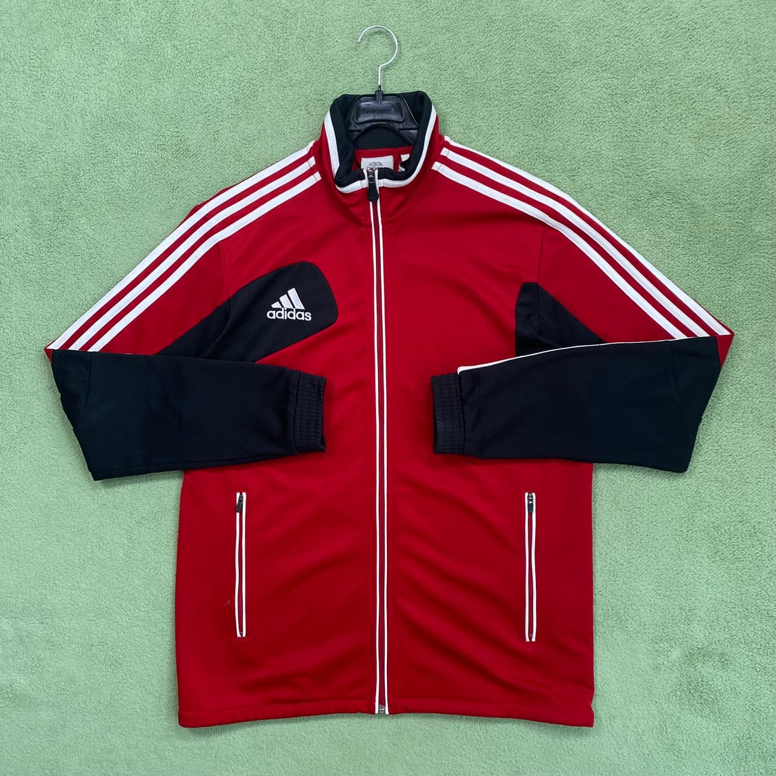 아디다스 빨강 삼각 로고 올드스쿨 져지 트랙탑 | 후루츠패밀리
