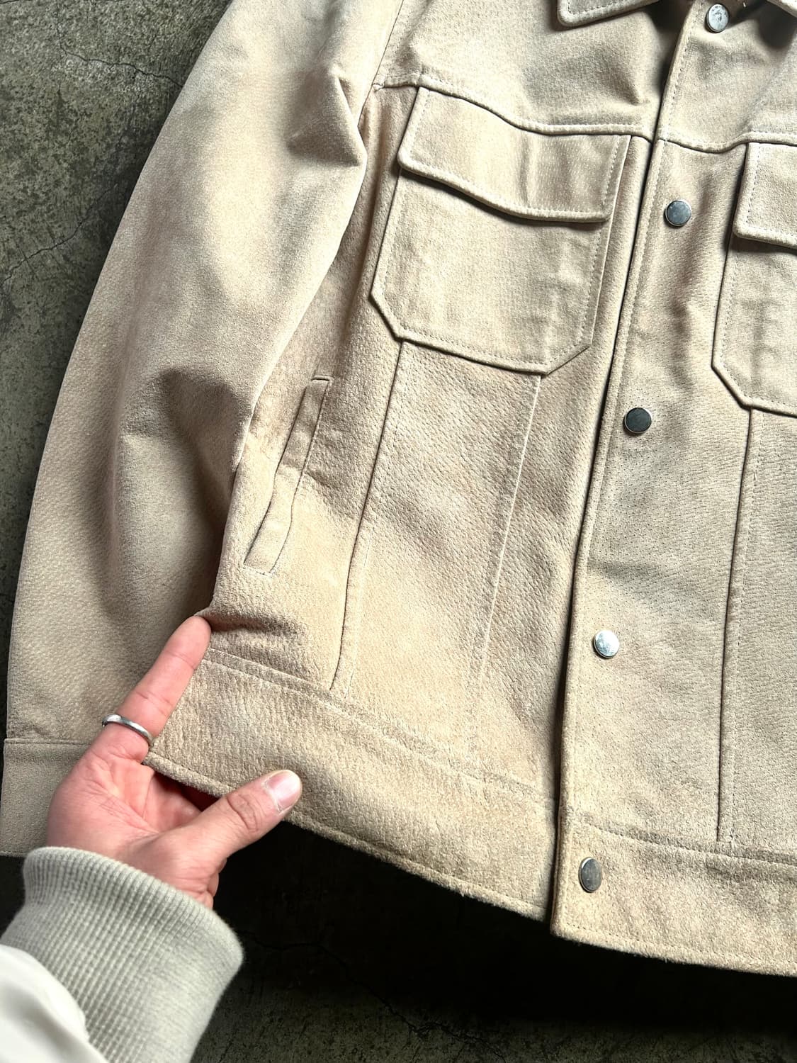 Pig Suede Trucker Jacket | 후루츠패밀리