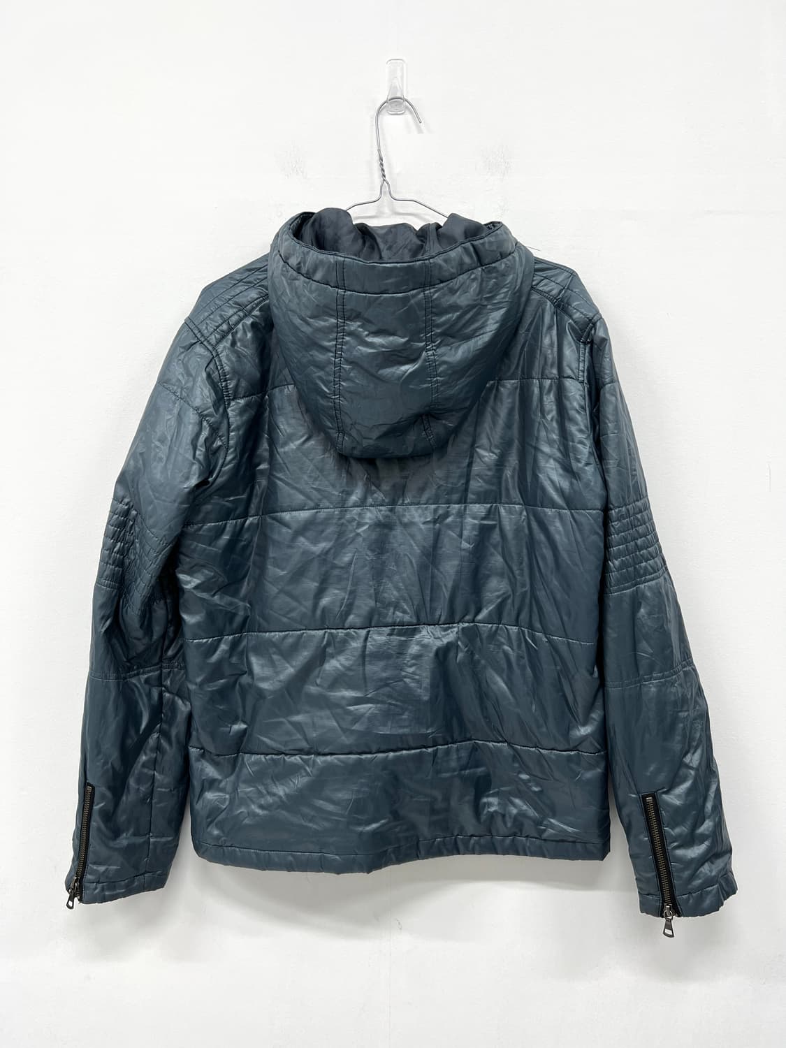 blue hood padding jacket | 후루츠패밀리