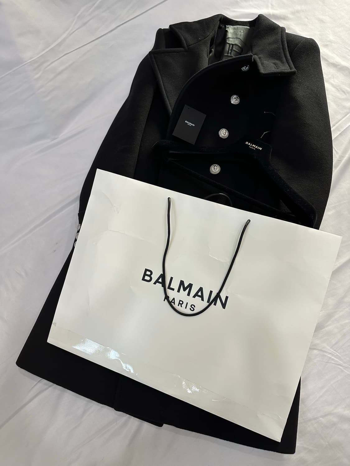 [50] 발망 남성 23fw 실버버튼 밀리터리 울 코트 | 후루츠패밀리