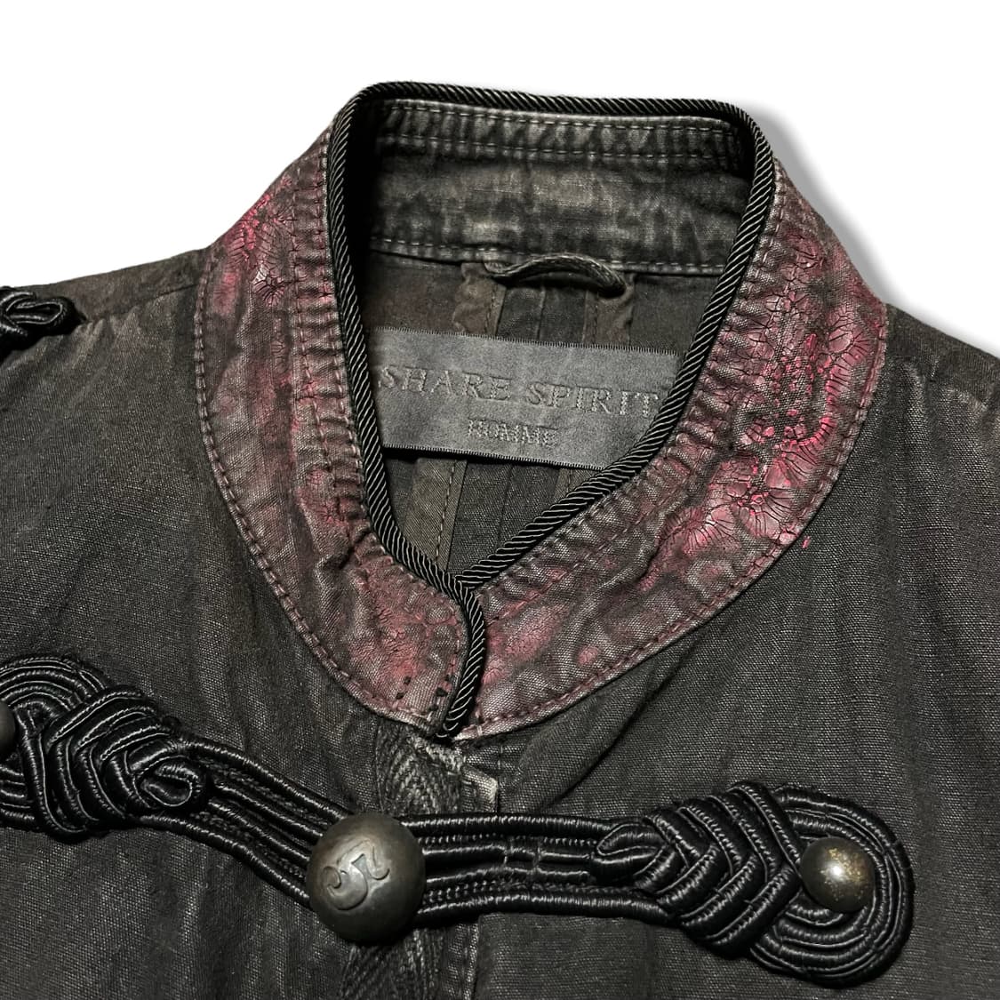 SHARE SPIRIT 크랙 코팅 나폴레옹 자켓 - 후루츠패밀리