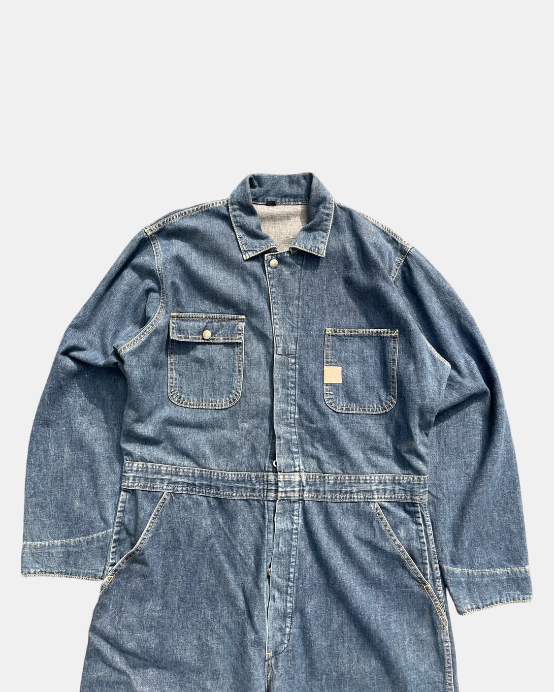 90‘s blue way denim coveralls - 후루츠패밀리