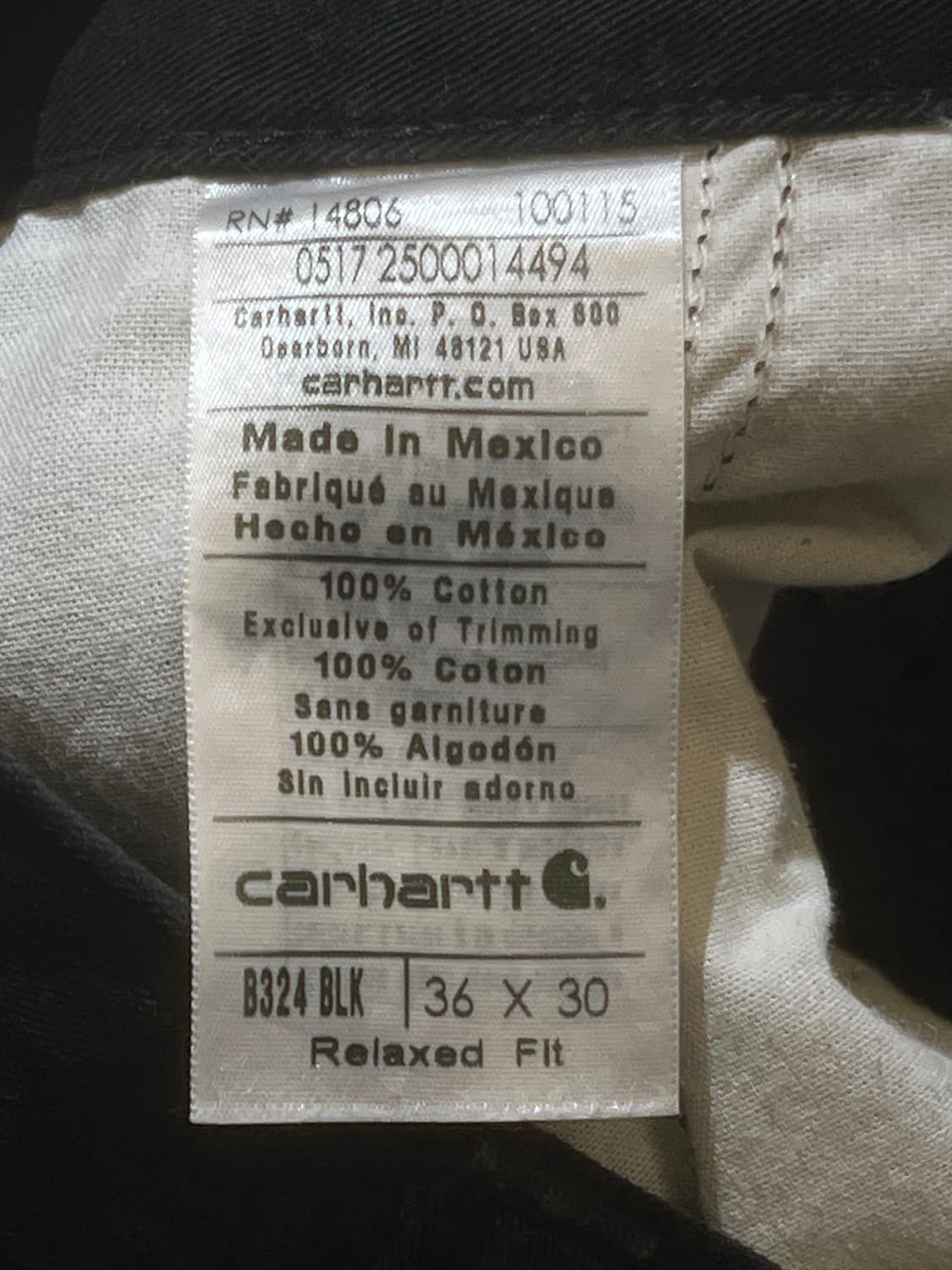 칼하트 B324 카펜터 팬츠 | 후루츠패밀리