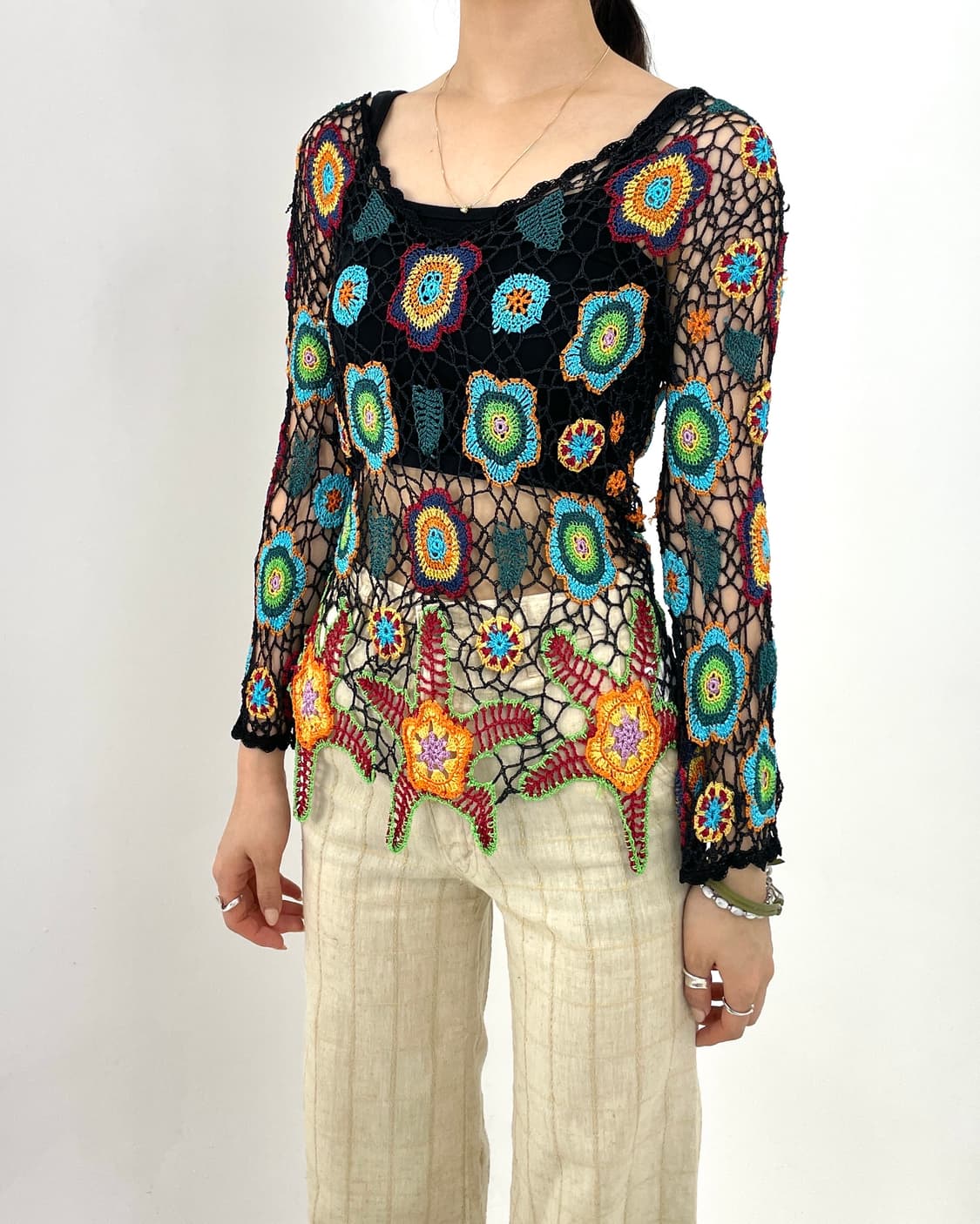 hippie gypsy crochet top | 후루츠패밀리