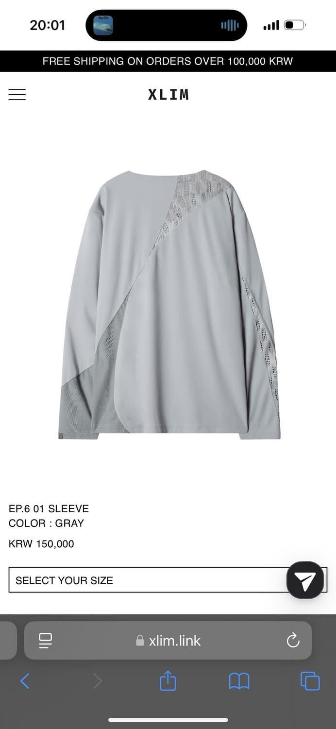 Xlim Ep.6 Sleeve 긴팔 m사이즈 새상품 | 후루츠패밀리