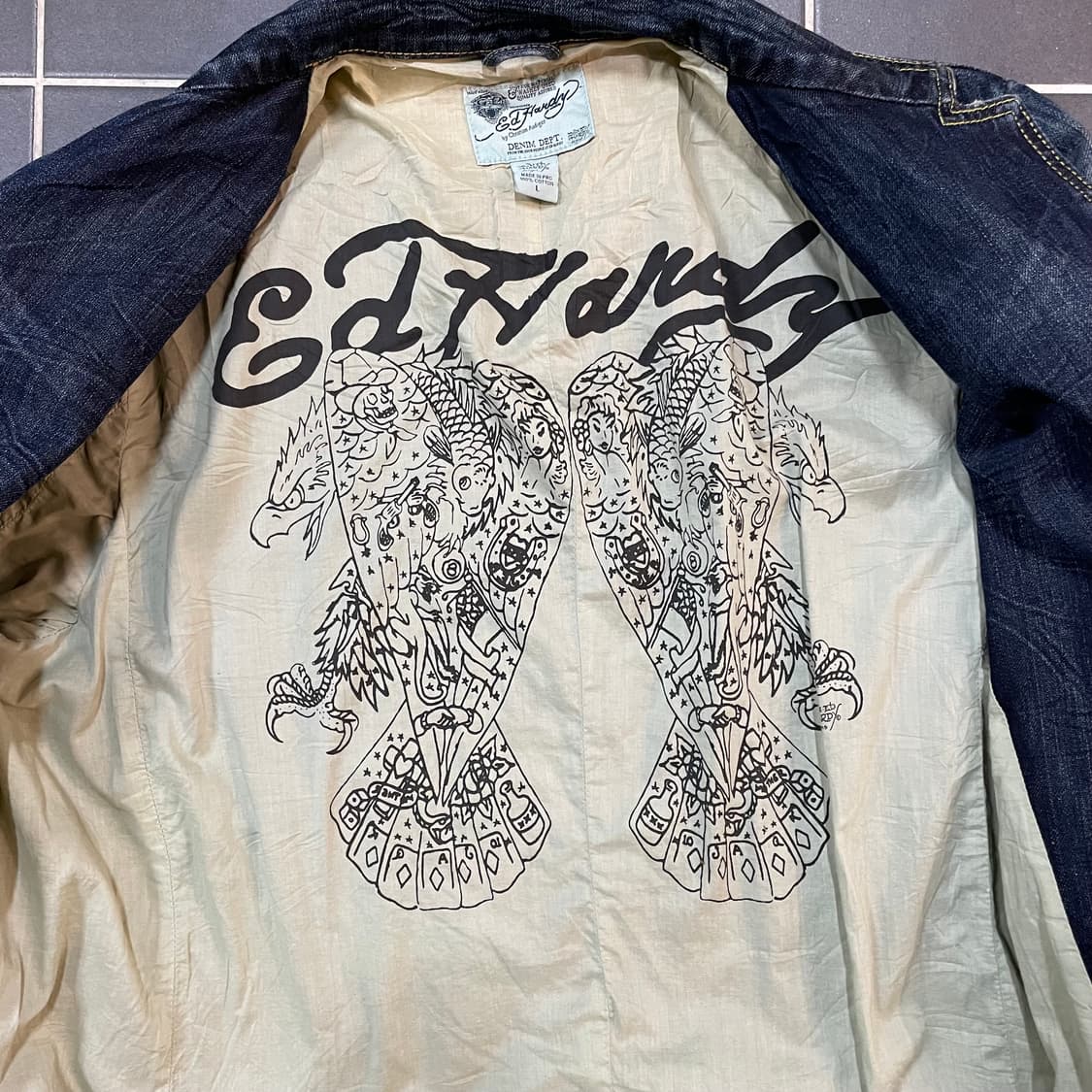 ED Hardy Embroide Denim jacket | 후루츠패밀리