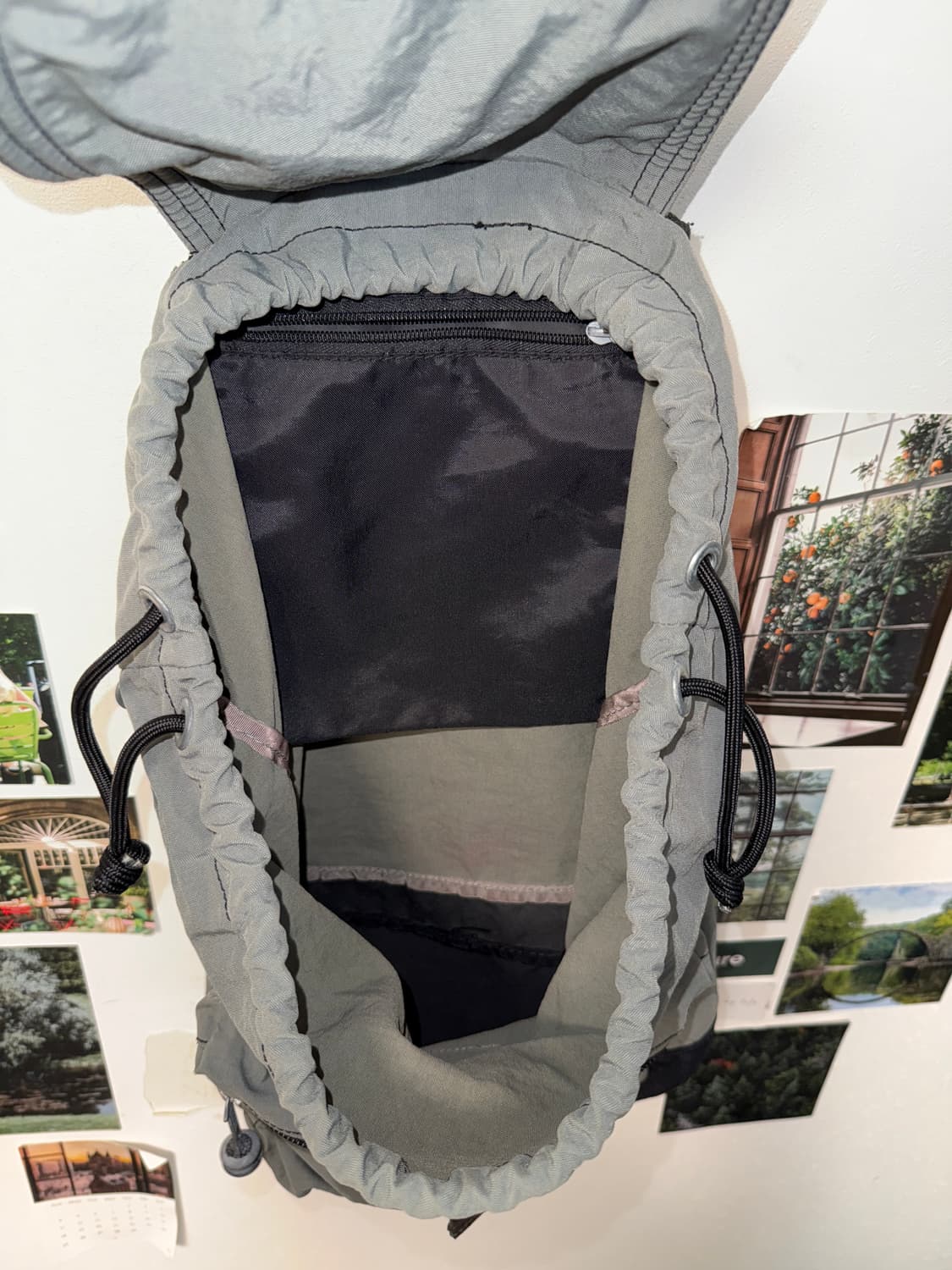 Hedgren gray loose backpack | 후루츠패밀리