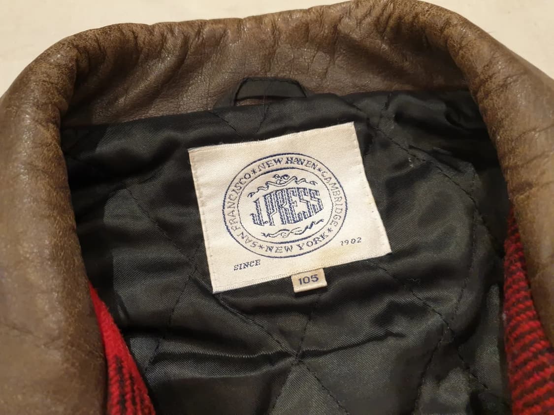 90s J.PRESS 버팔로체크 울 레더 자켓 | 후루츠패밀리