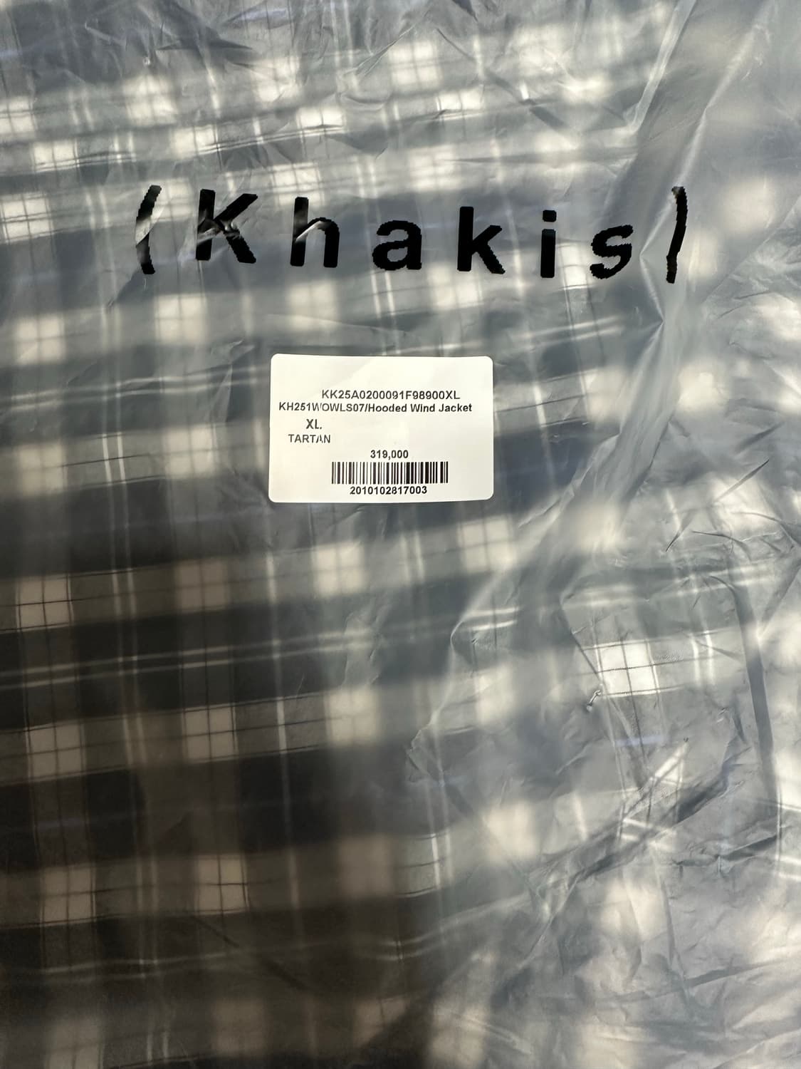 [XL] 카키스 25ss 타탄체크 윈드브레이커 | 후루츠패밀리