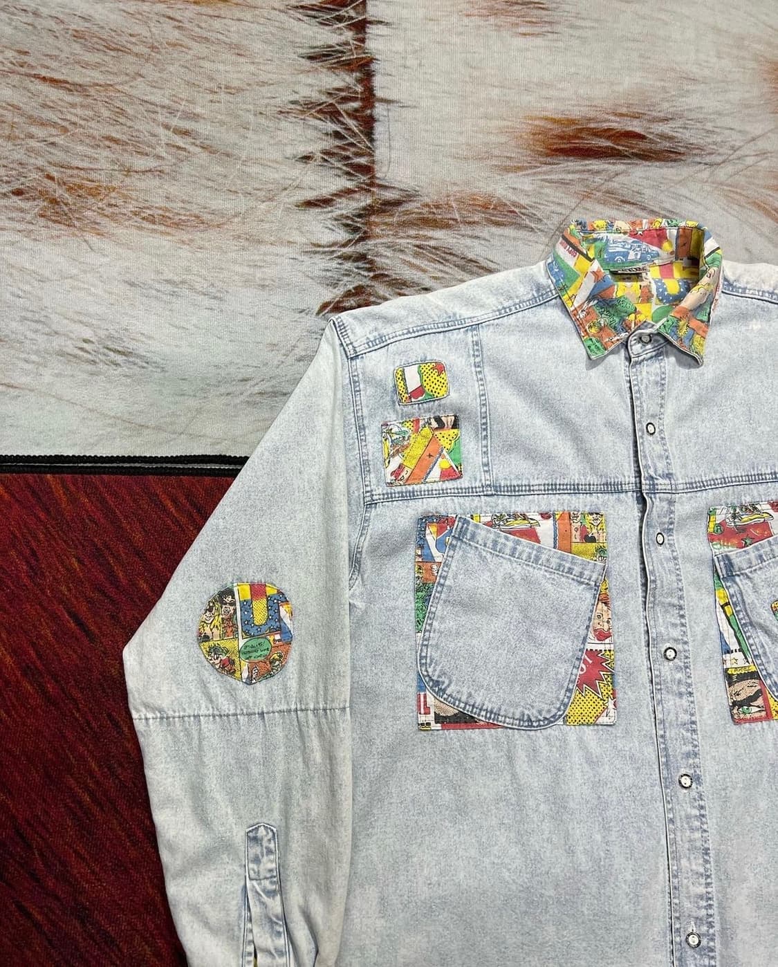 ‘GET USED’ DENIM SHIRT - 후루츠패밀리