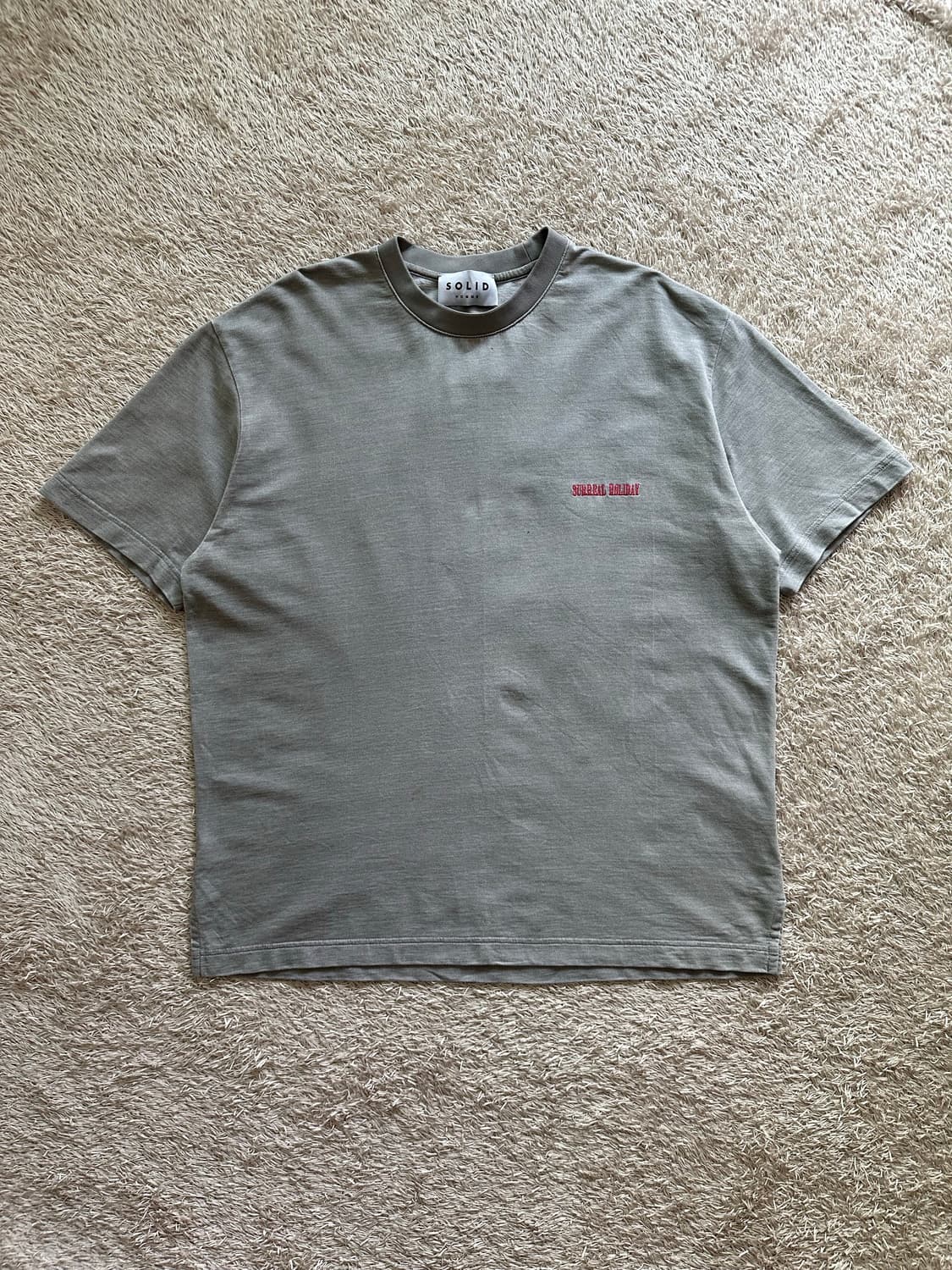 22SS 솔리드옴므 백로고 삼다수 반팔 티셔츠 48 | 후루츠패밀리