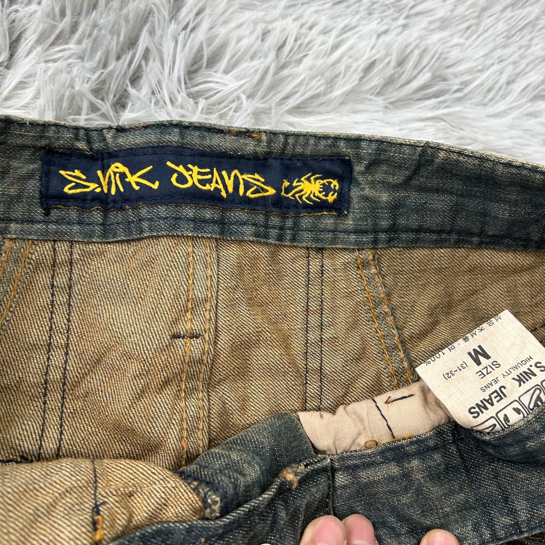 S'Nik Jeans 멀티포켓 와이드 데님 카고 팬츠 | 후루츠패밀리