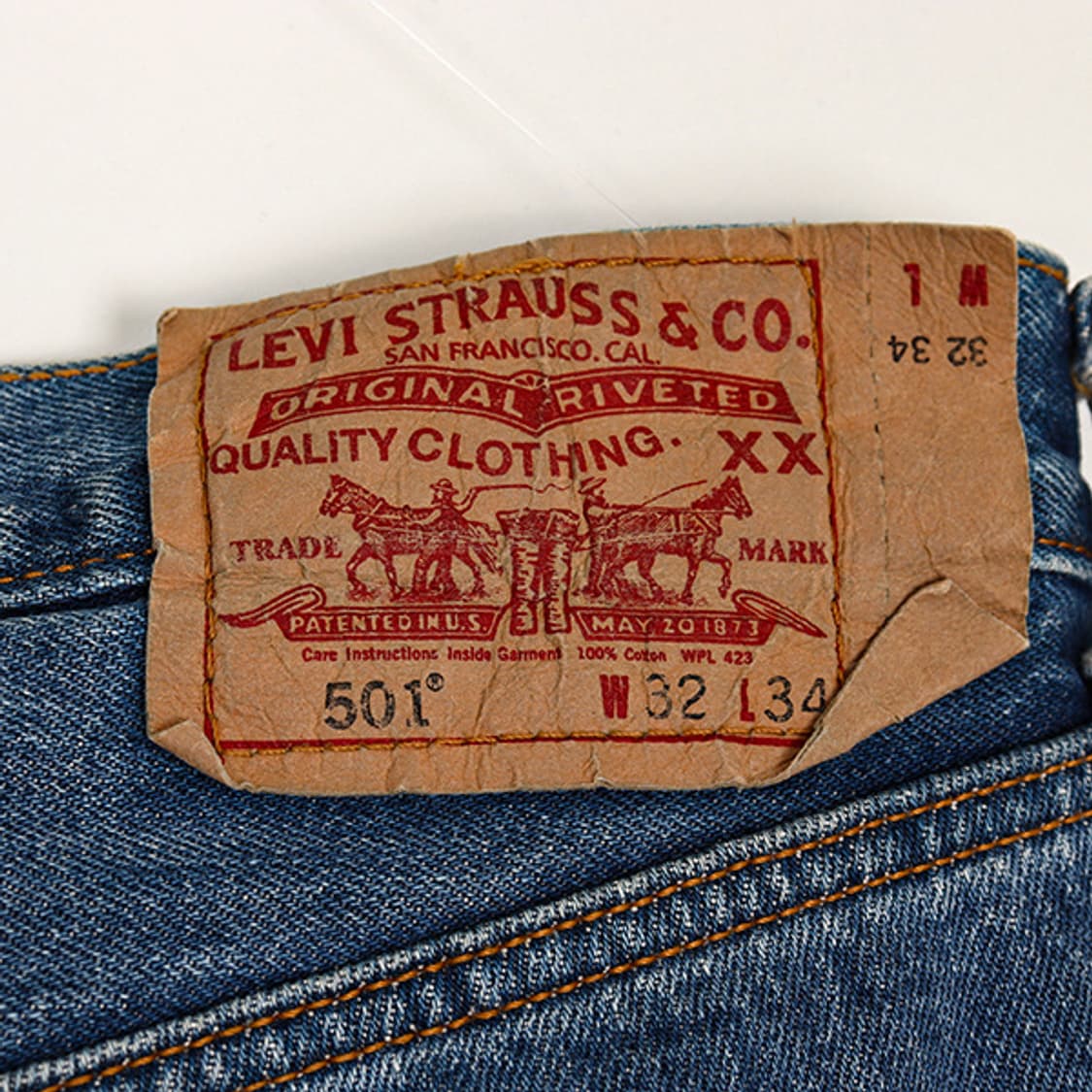 리바이스 00s 501 블랭크탭 미드블루 데님 진 (3 | 후루츠패밀리