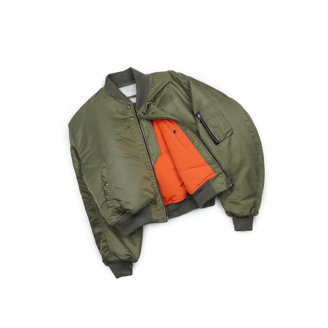 yiyae 이예 패디드 크롭 나일론 봄버 ma1 | 후루츠패밀리