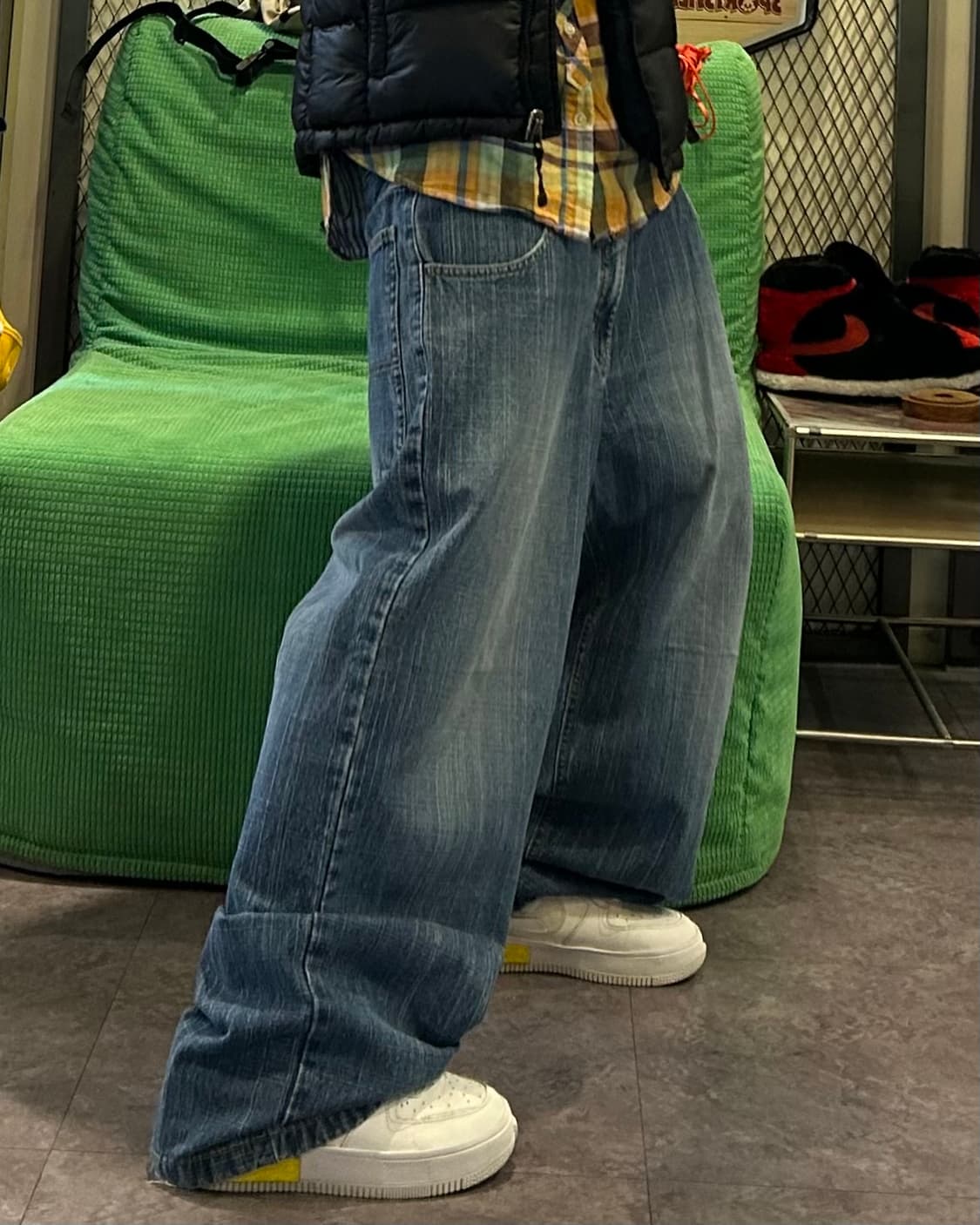 Vintage Denim Hip Hop Pants 후루츠패밀리