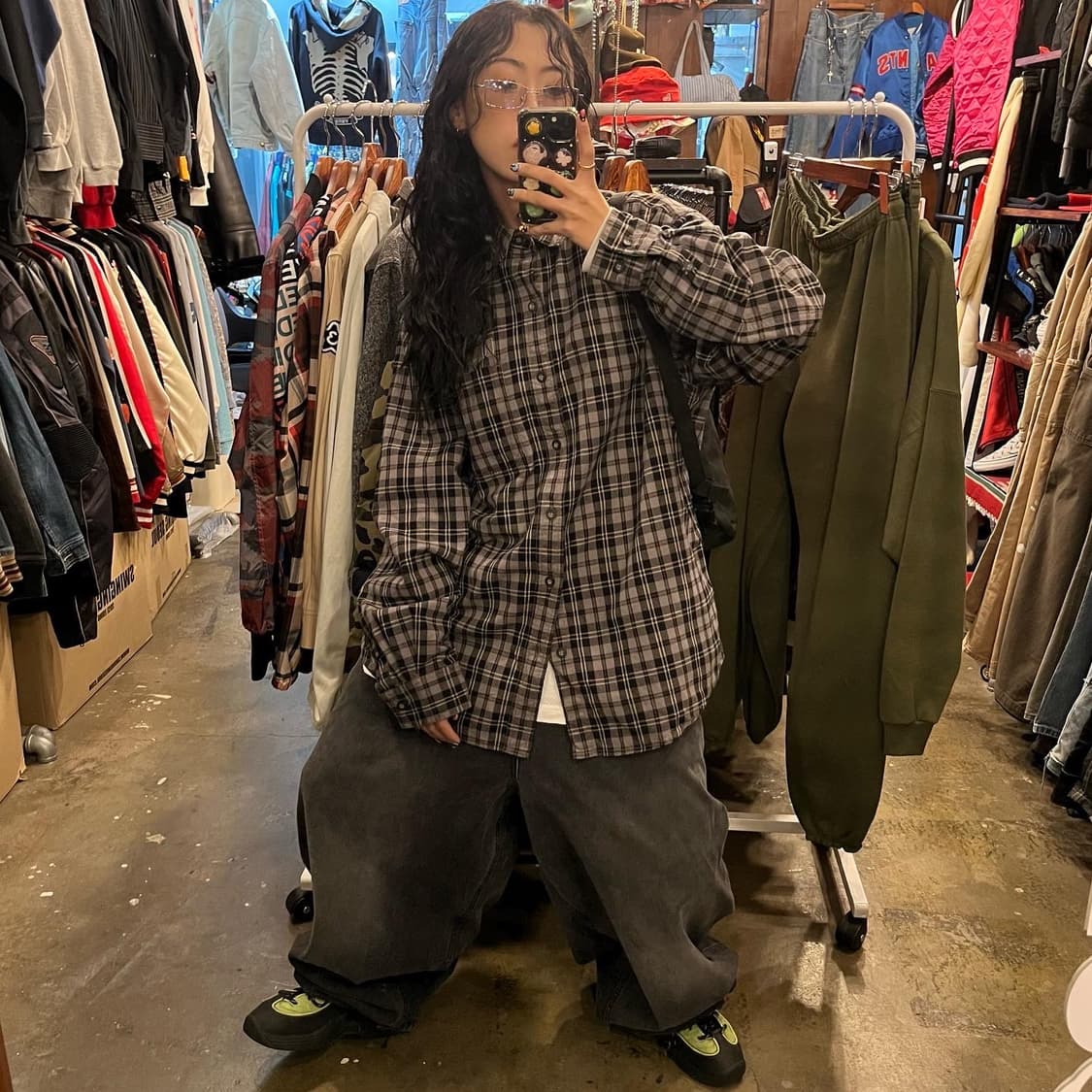 Harley Check Pattern Shirt | 후루츠패밀리