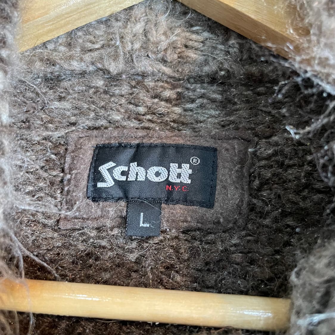 Schott nyc 쇼트 아크릴 울 니트집업 | 후루츠패밀리