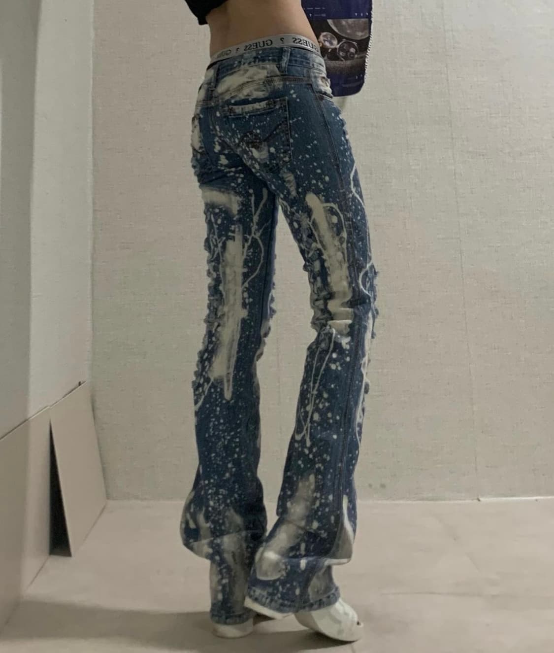 painted detail damage jeans | 후루츠패밀리