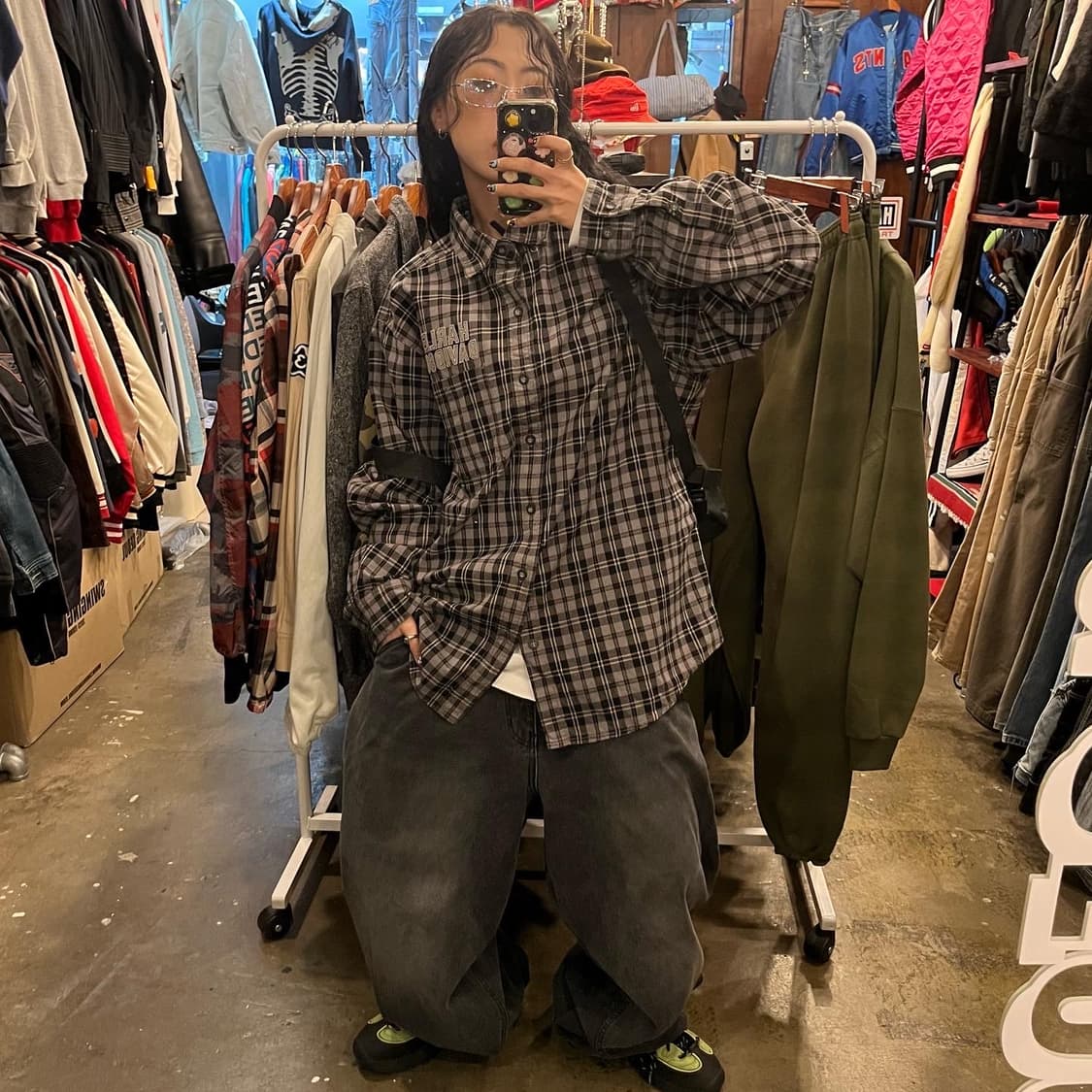 Harley Check Pattern Shirt | 후루츠패밀리