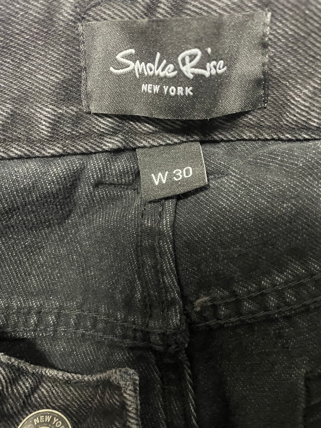 (새상품) 스모크라이즈- 펠레펠레 청바지 BLACK 30 | 후루츠패밀리